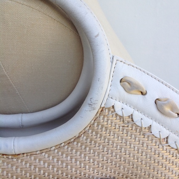 Cole Haan | Bags | Vintage Cole Haan Sarah Straw Sp6 Tote Handbag ...